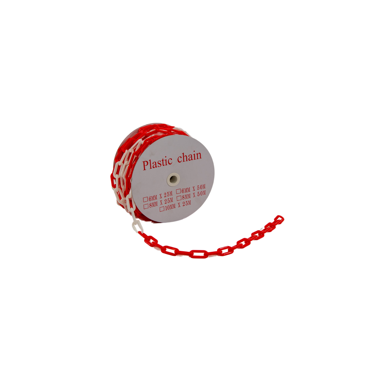 Buy Red and White Plastic Chain Roll (8mm D x 25m) - Safehub Australia ...