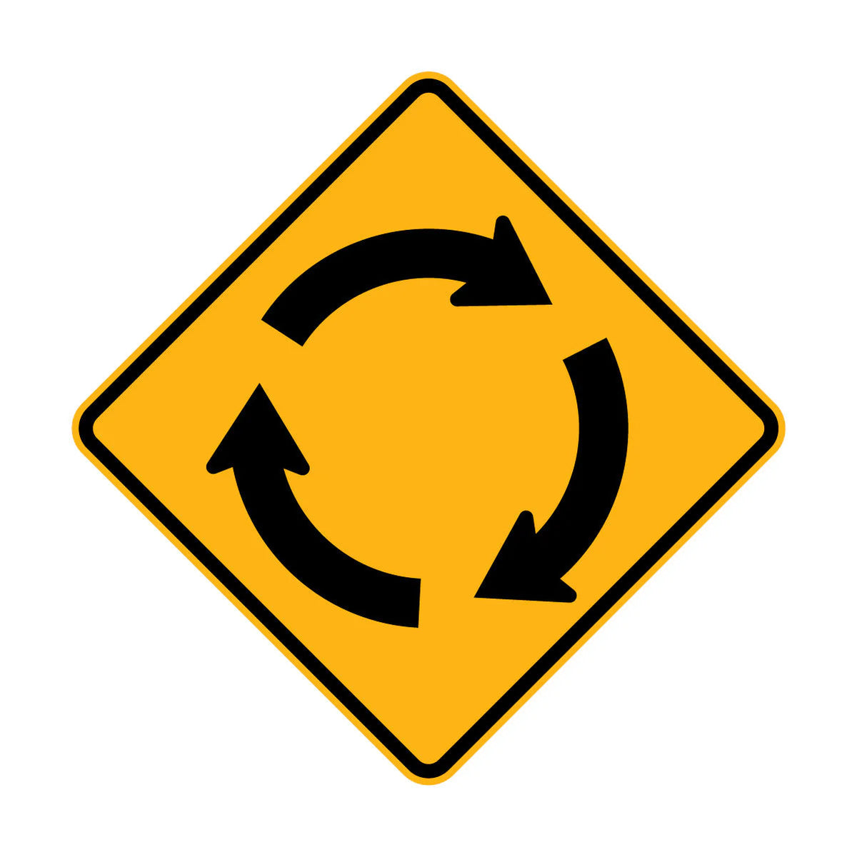 Warning: Roundabout Ahead Sign – Safehub Wholesale